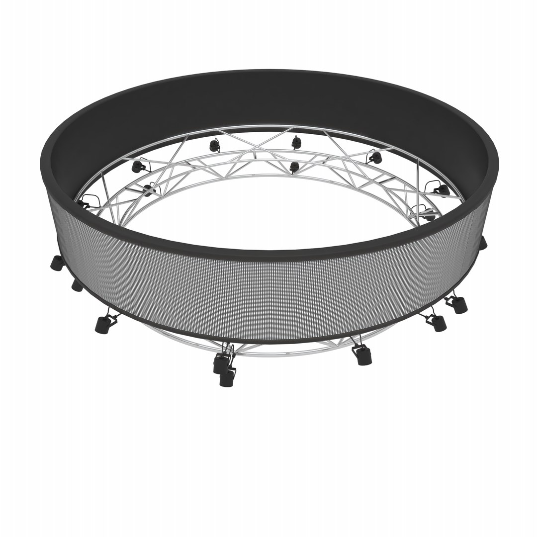 Circle Truss With Lamp And Led Screen Model - TurboSquid 1716273