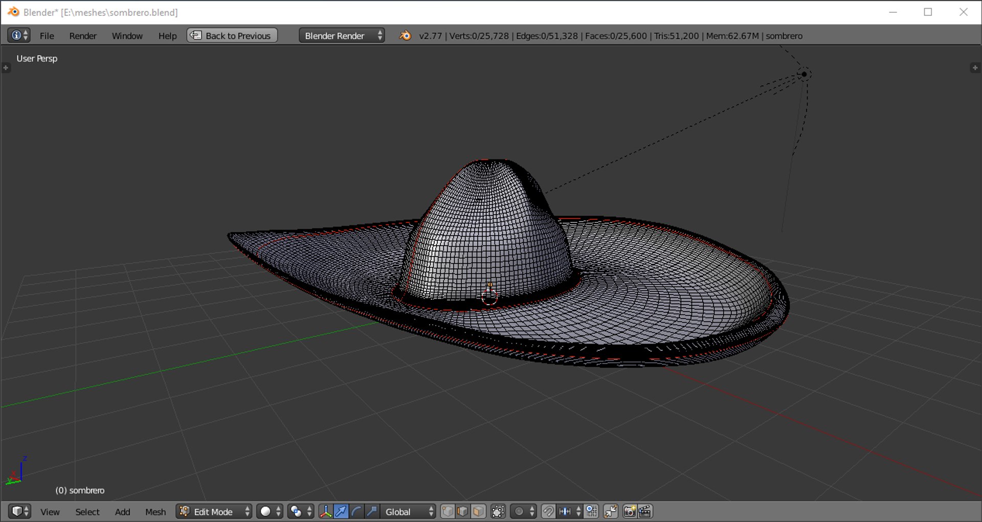 Sombrero 3d Model