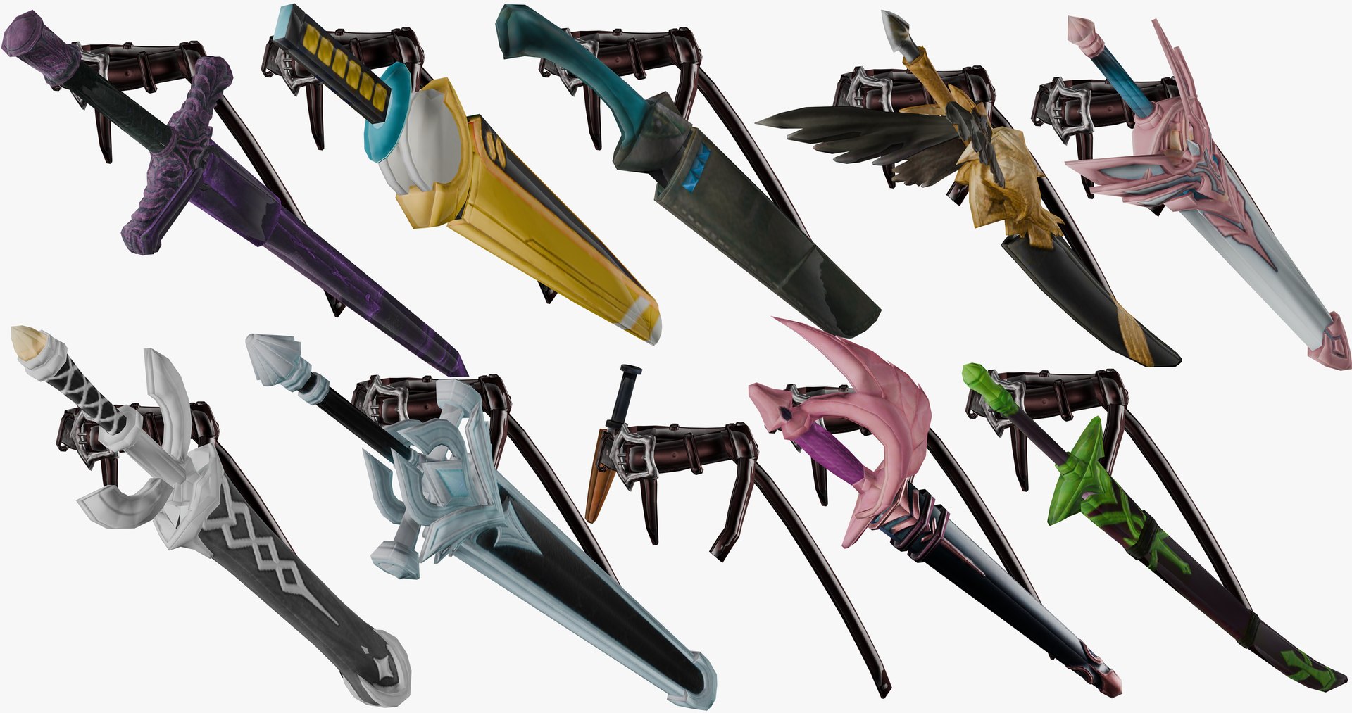 10 Stylized Sword Models Pack 3 - Low Poly 3D Model - TurboSquid 2190865