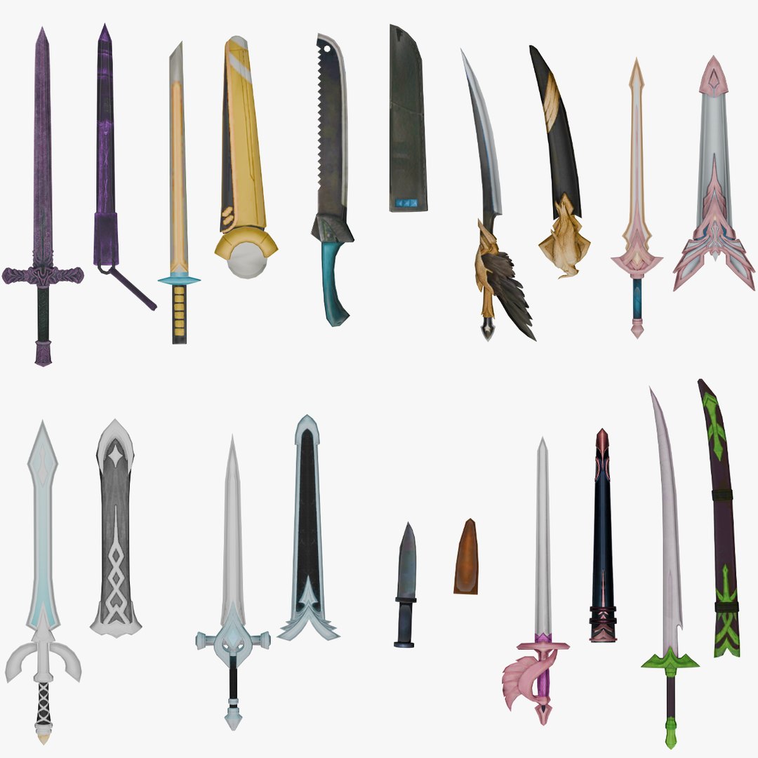 10 Stylized Sword Models Pack 3 - Low Poly 3D Model - TurboSquid 2190865