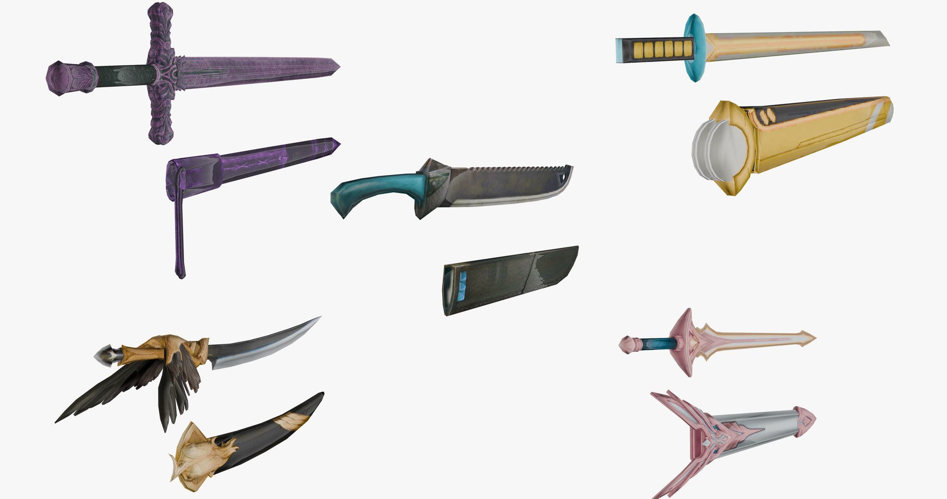 10 Stylized Sword Models Pack 3 - Low Poly 3D Model - TurboSquid 2190865