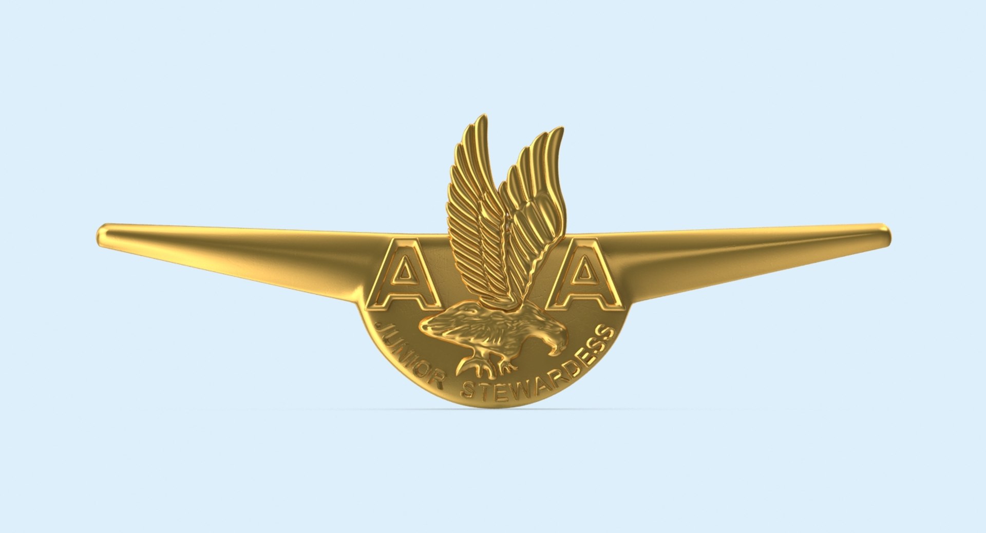 American Airlines Wings Badge 3d Max