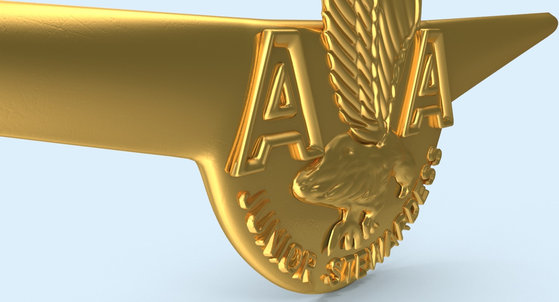 American Airlines Wings Badge 3d Max