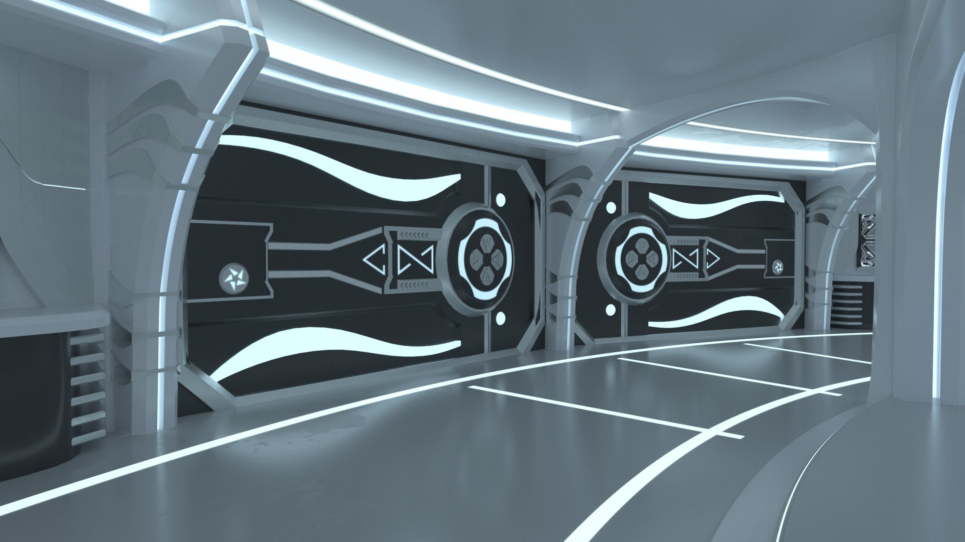 3D Empty Sci Fi Laboratory - TurboSquid 2318818