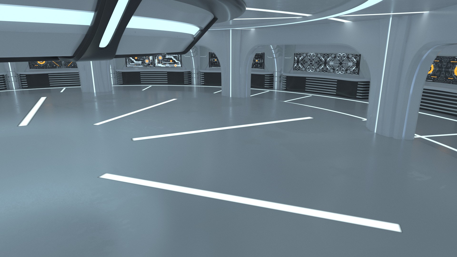 3D Empty Sci Fi Laboratory - TurboSquid 2318818