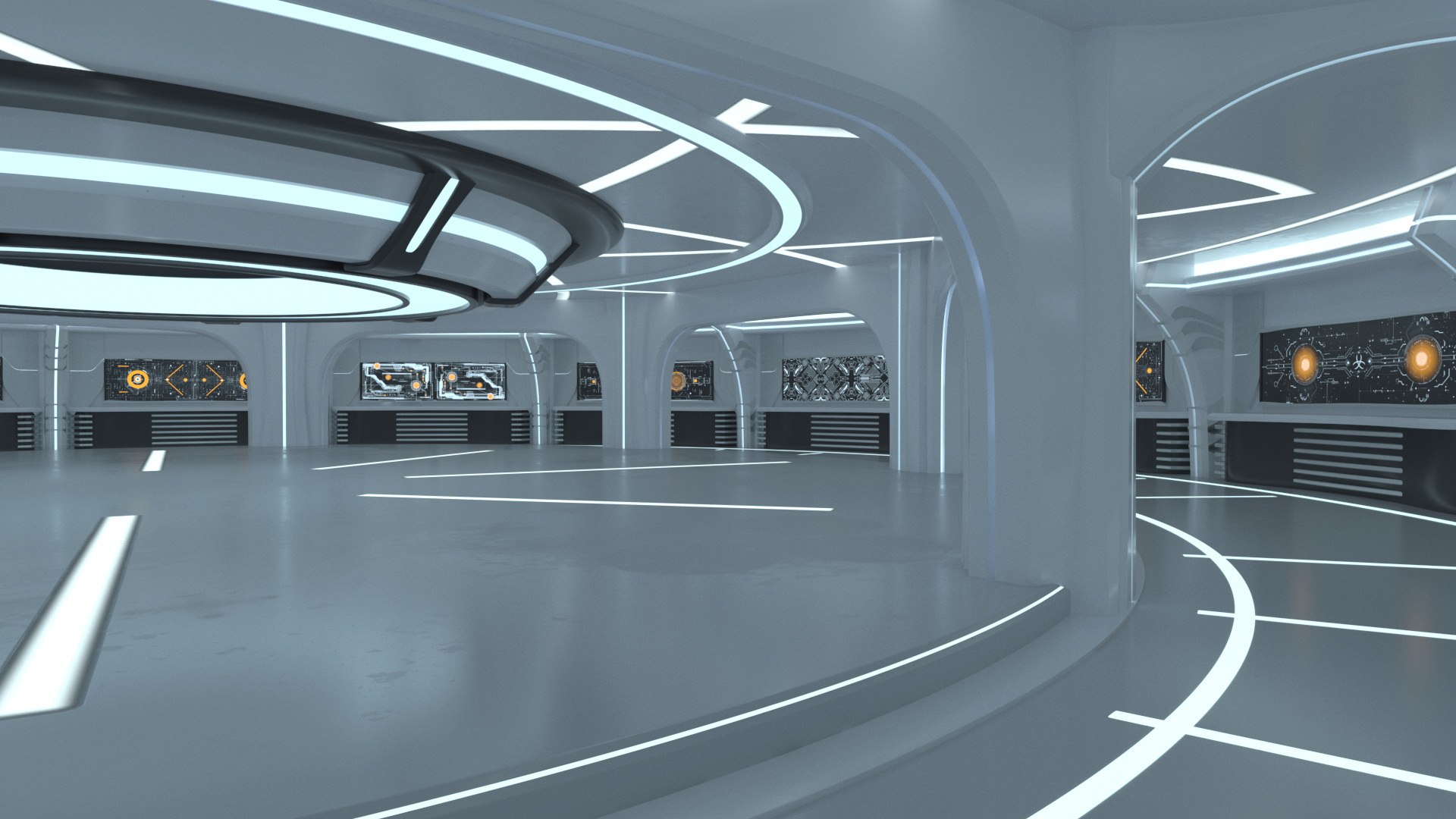 3D Empty Sci Fi Laboratory - TurboSquid 2318818
