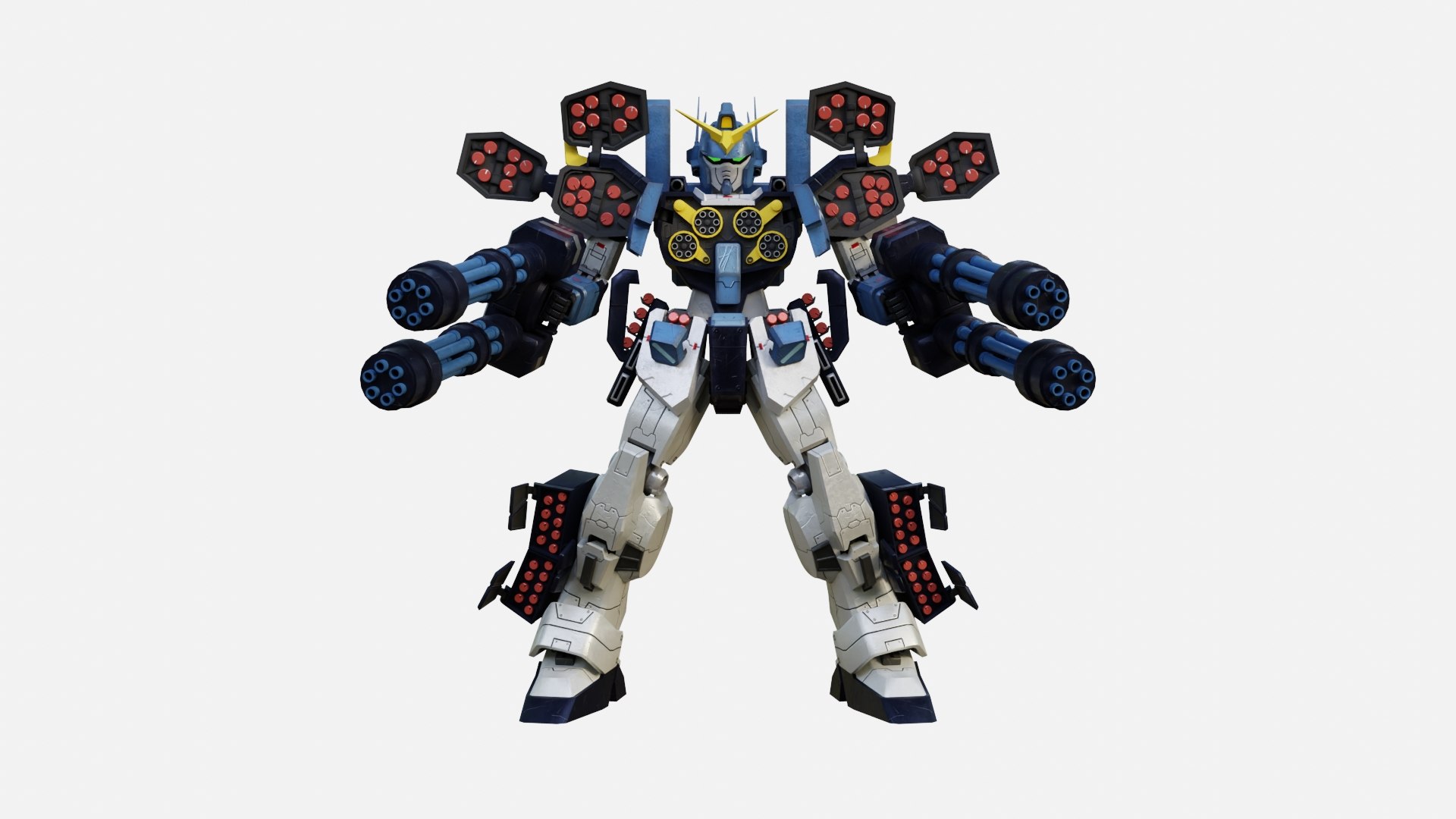 modelo 3d Gundam Heavyarms Custom Fanmade - TurboSquid 2010042