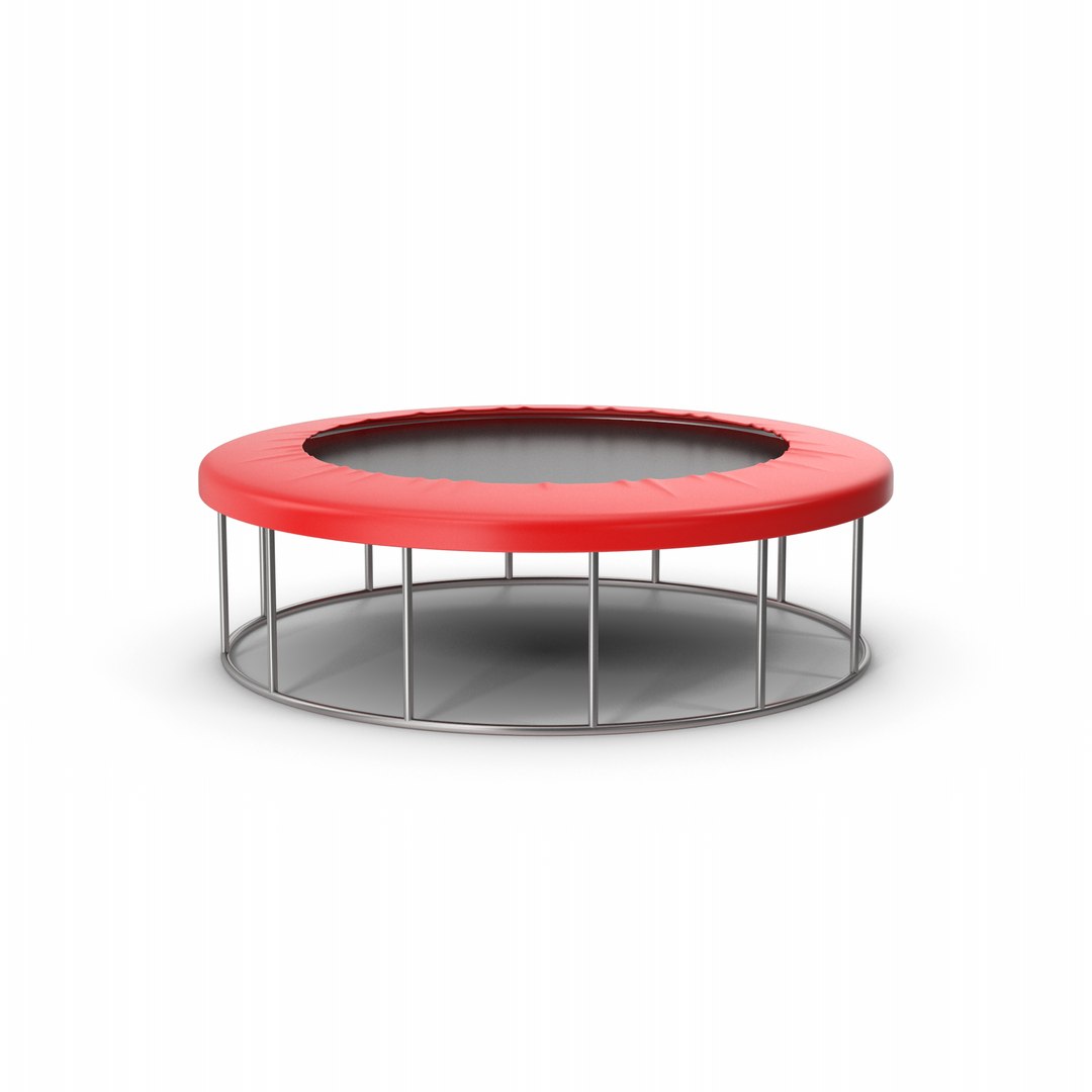 3D Red Trampoline - TurboSquid 2170953