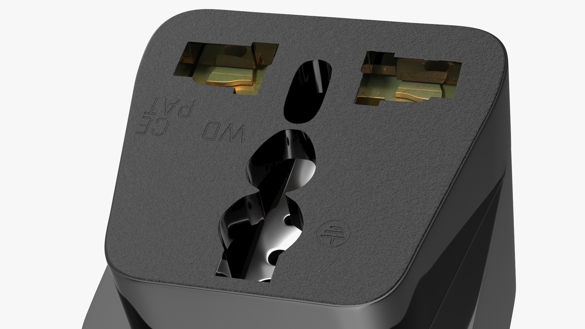 3D Electrical Plug Type I Adapter Black Model - TurboSquid 1838074