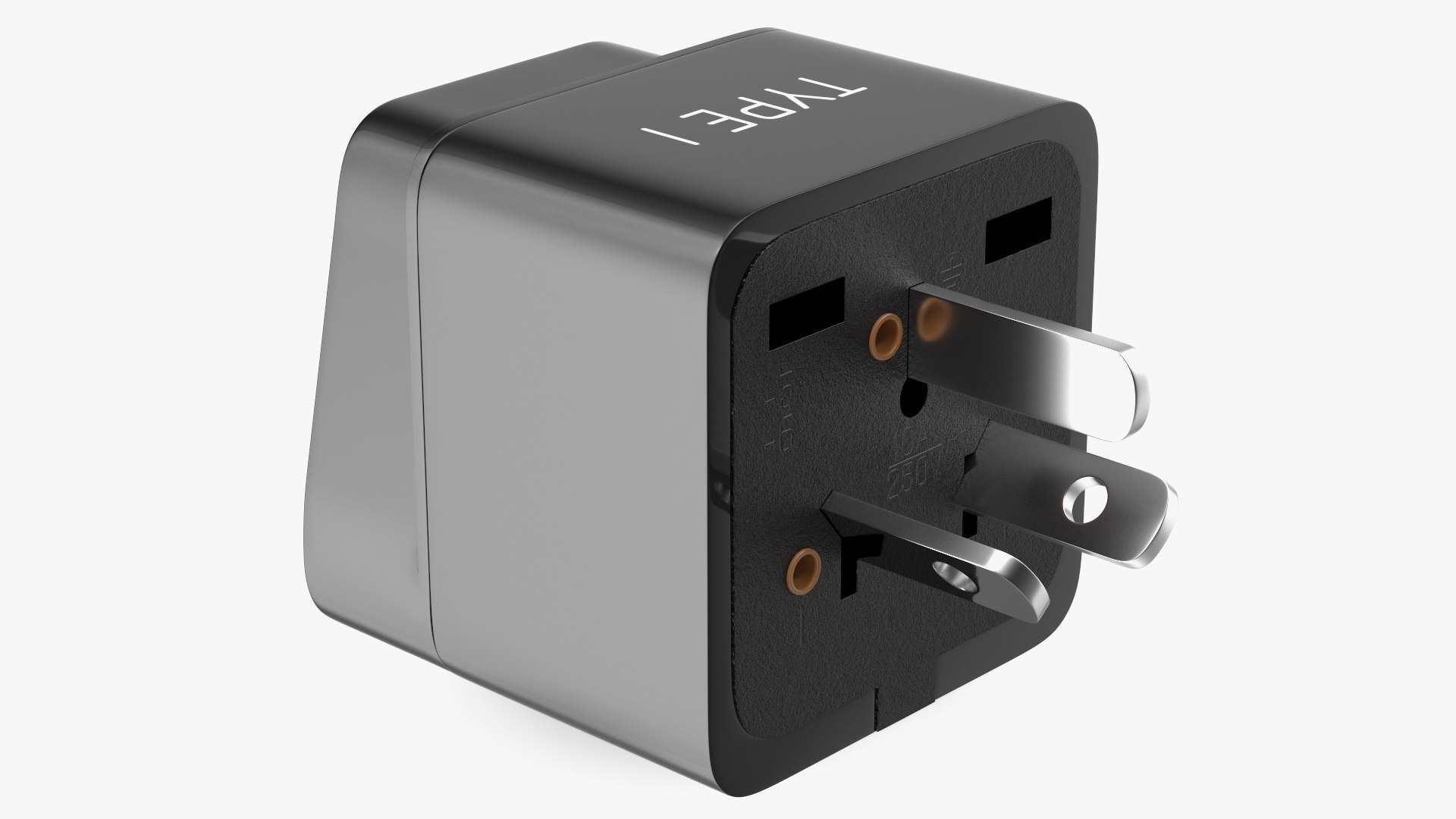 3D Electrical Plug Type I Adapter Black Model - TurboSquid 1838074