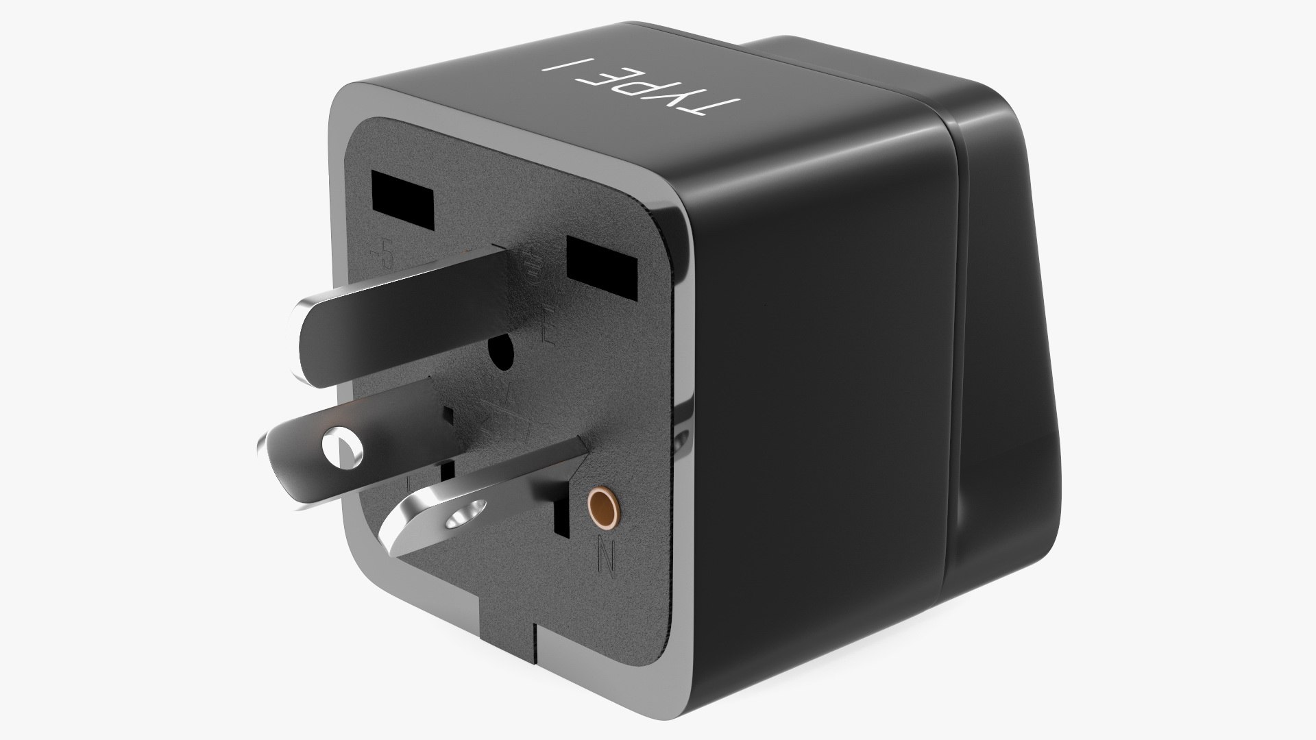 3D Electrical Plug Type I Adapter Black model - TurboSquid 1838074