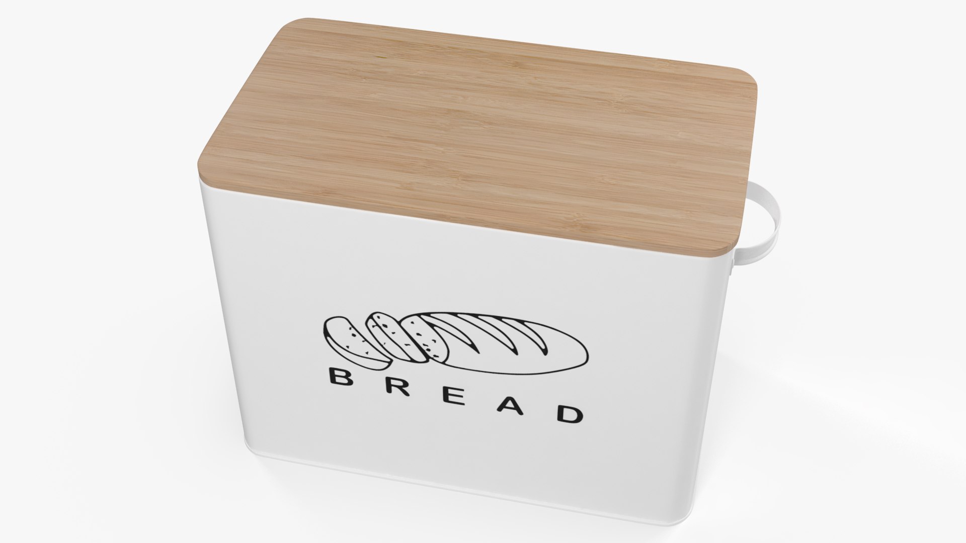 3D Kitchen Bread Box White Big - TurboSquid 1912070
