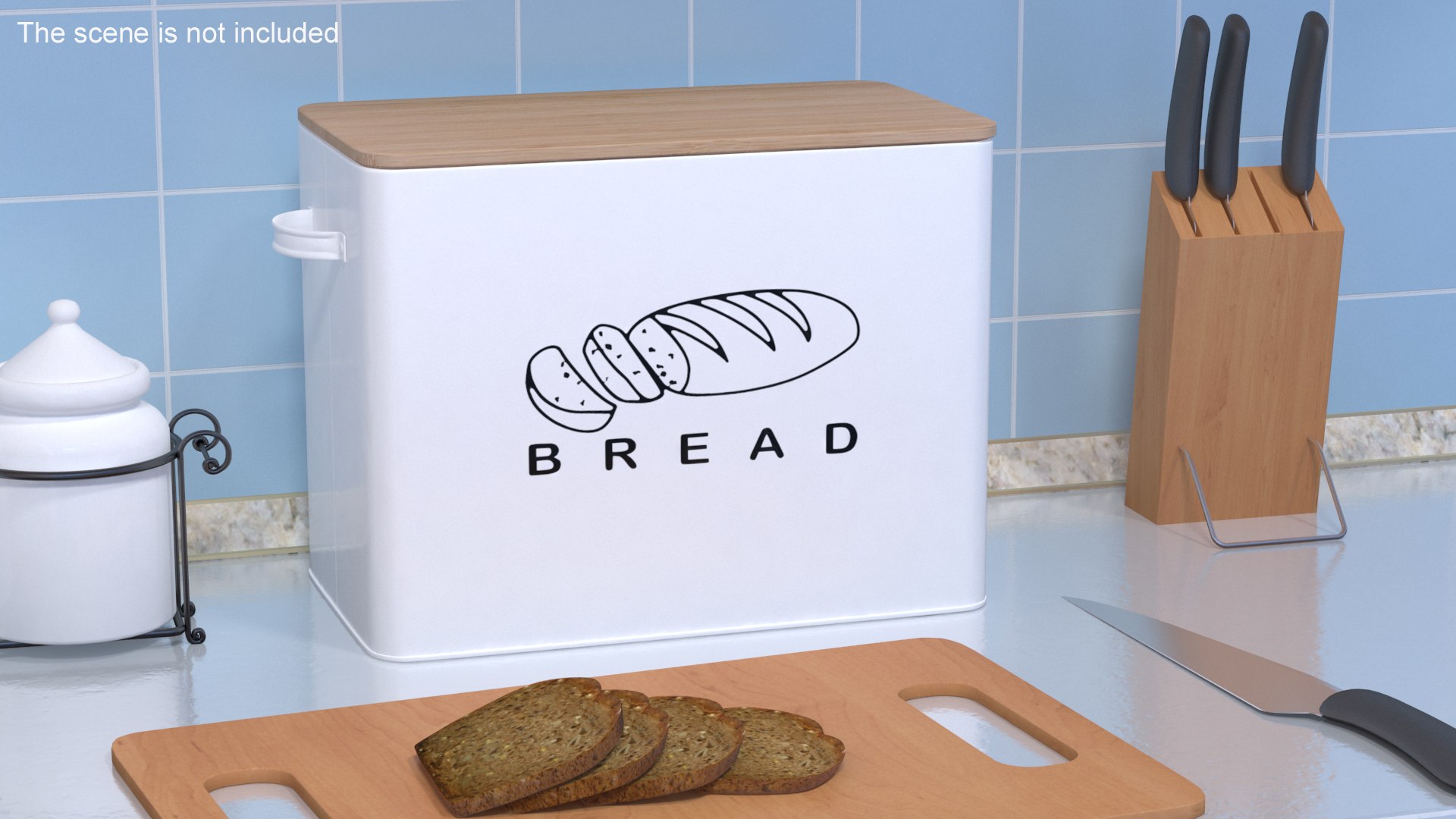 3D Kitchen Bread Box White Big - TurboSquid 1912070