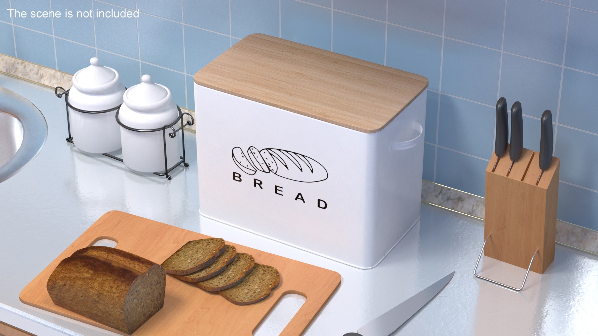 3D Kitchen Bread Box White Big - TurboSquid 1912070