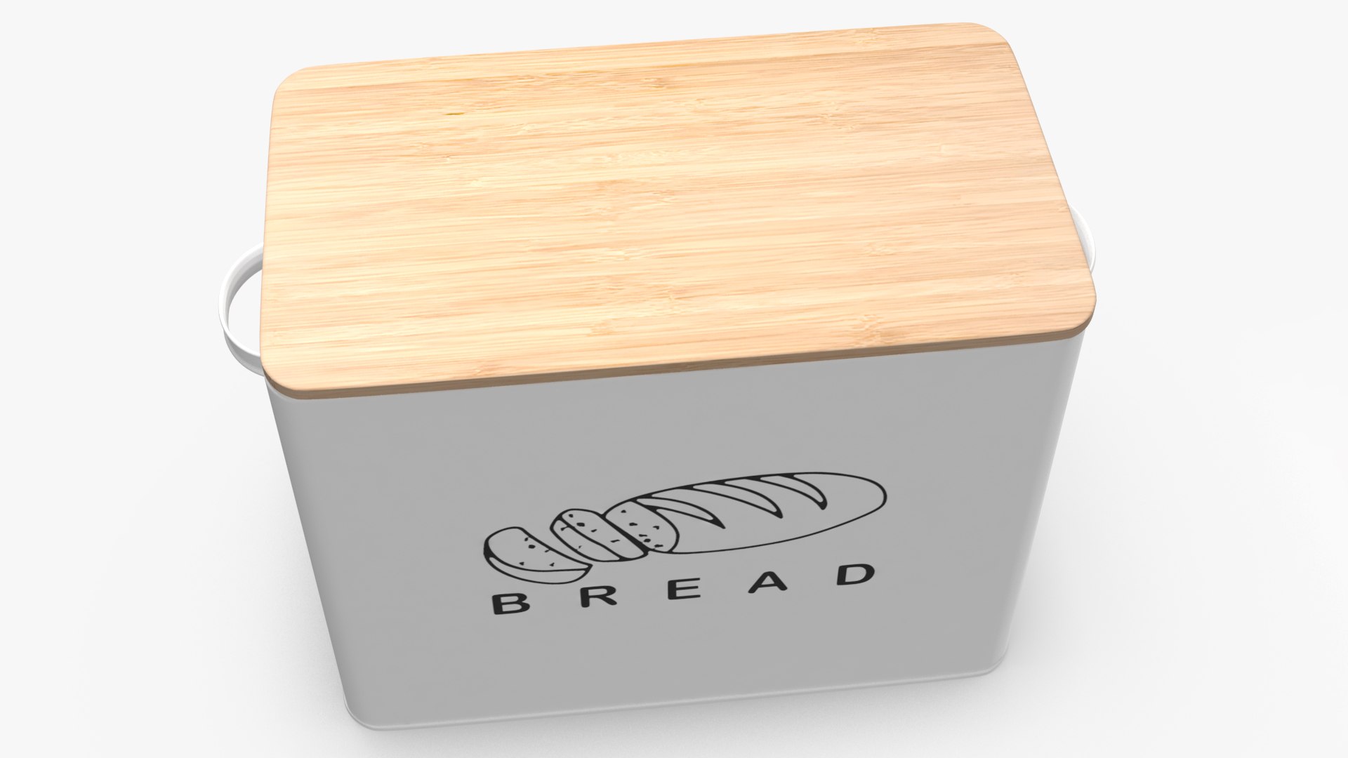 3D Kitchen Bread Box White Big - TurboSquid 1912070