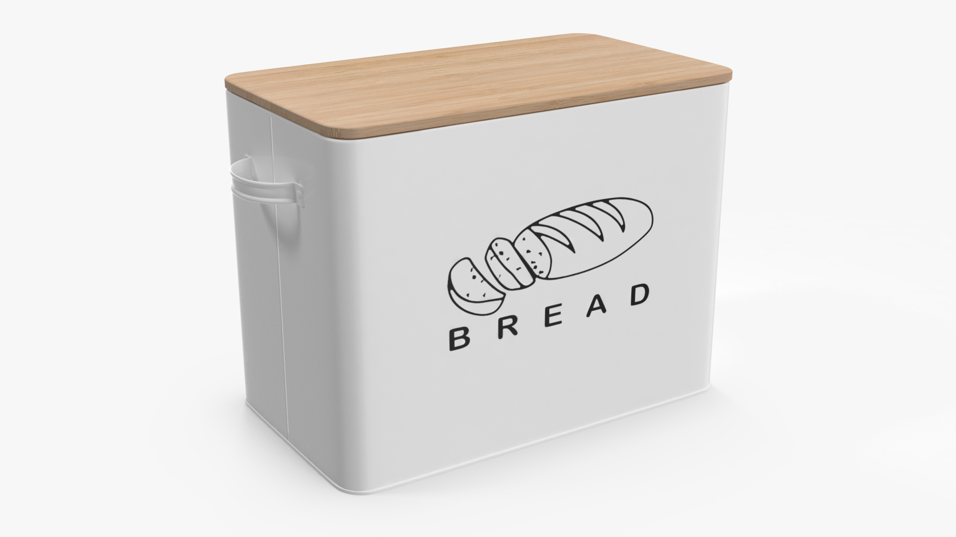 3D Kitchen Bread Box White Big - TurboSquid 1912070