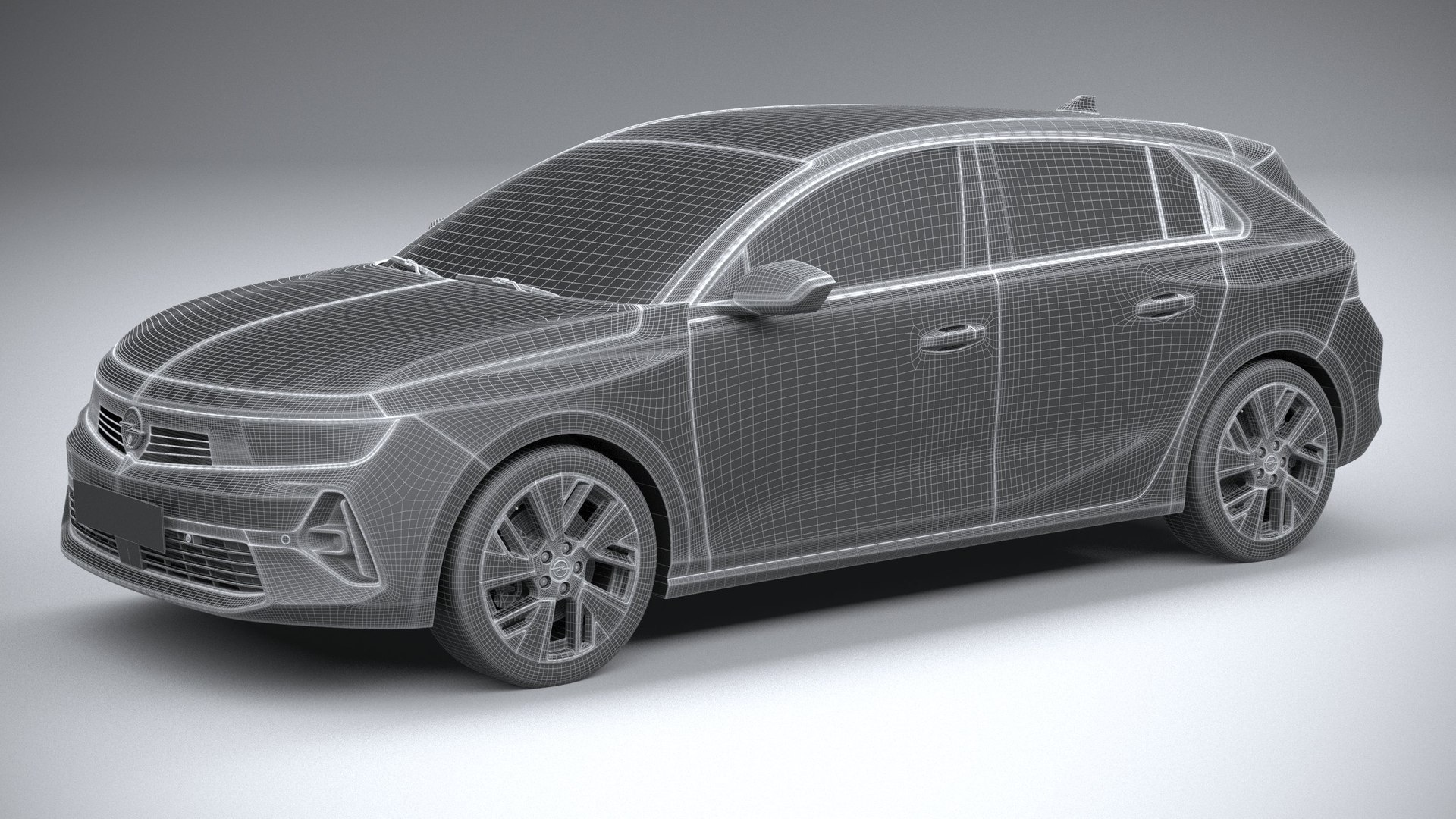 Opel Astra Electric 2023 3D model - TurboSquid 2098592