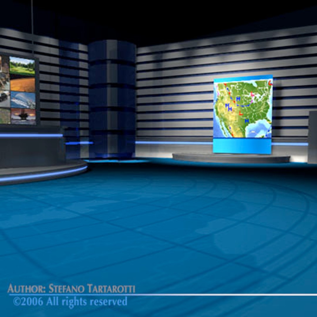 Dxf Tv News Studio Set