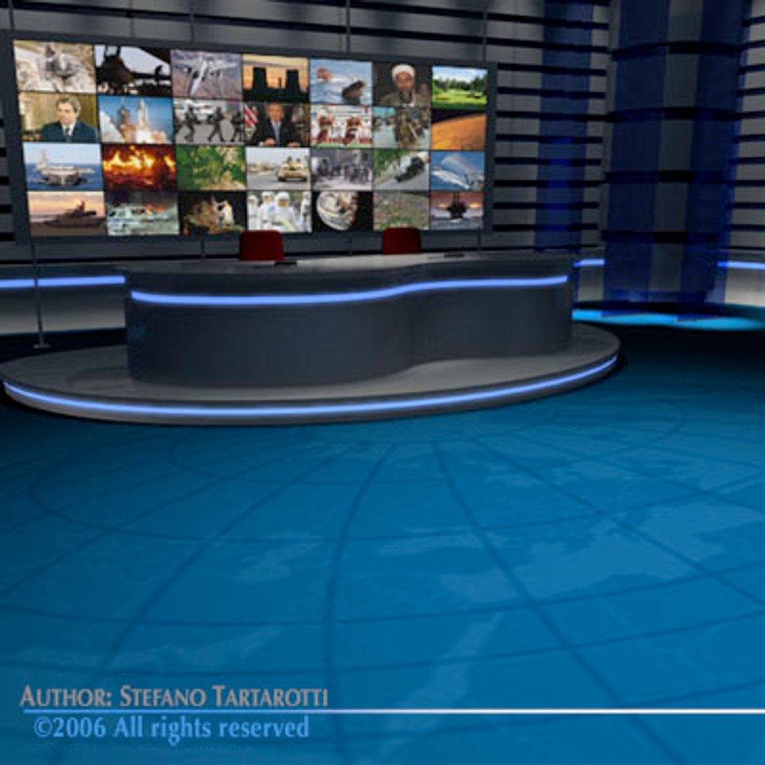 Dxf Tv News Studio Set