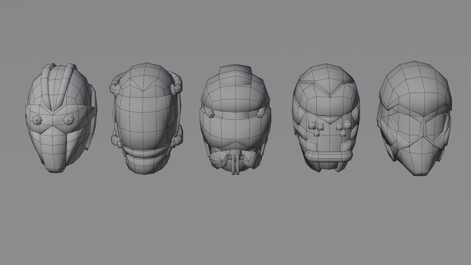 3D Low Poly Helmets Collection With Baked Lighting - TurboSquid 2065275