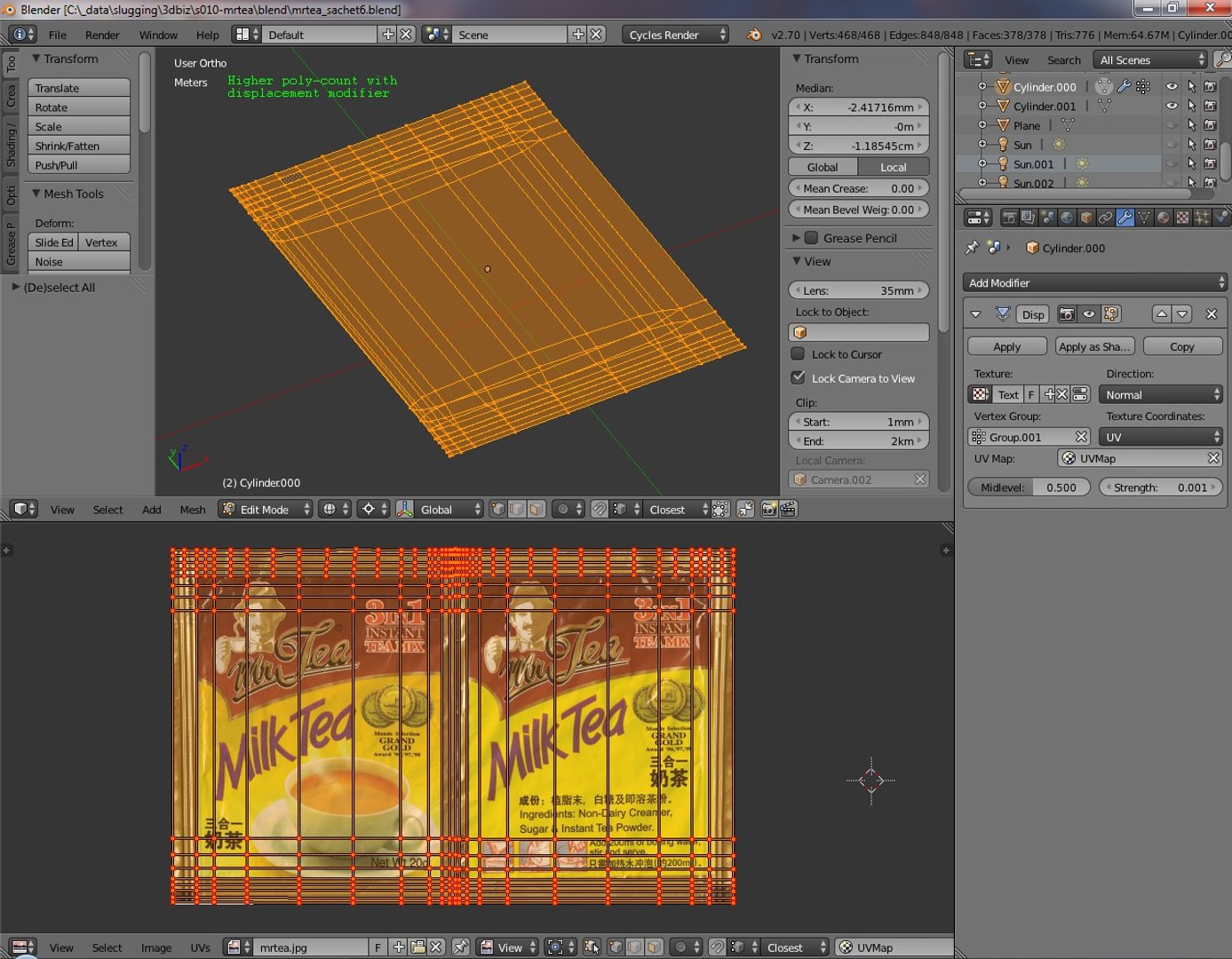 Mr Tea 3-in-1 Milk 3d Model