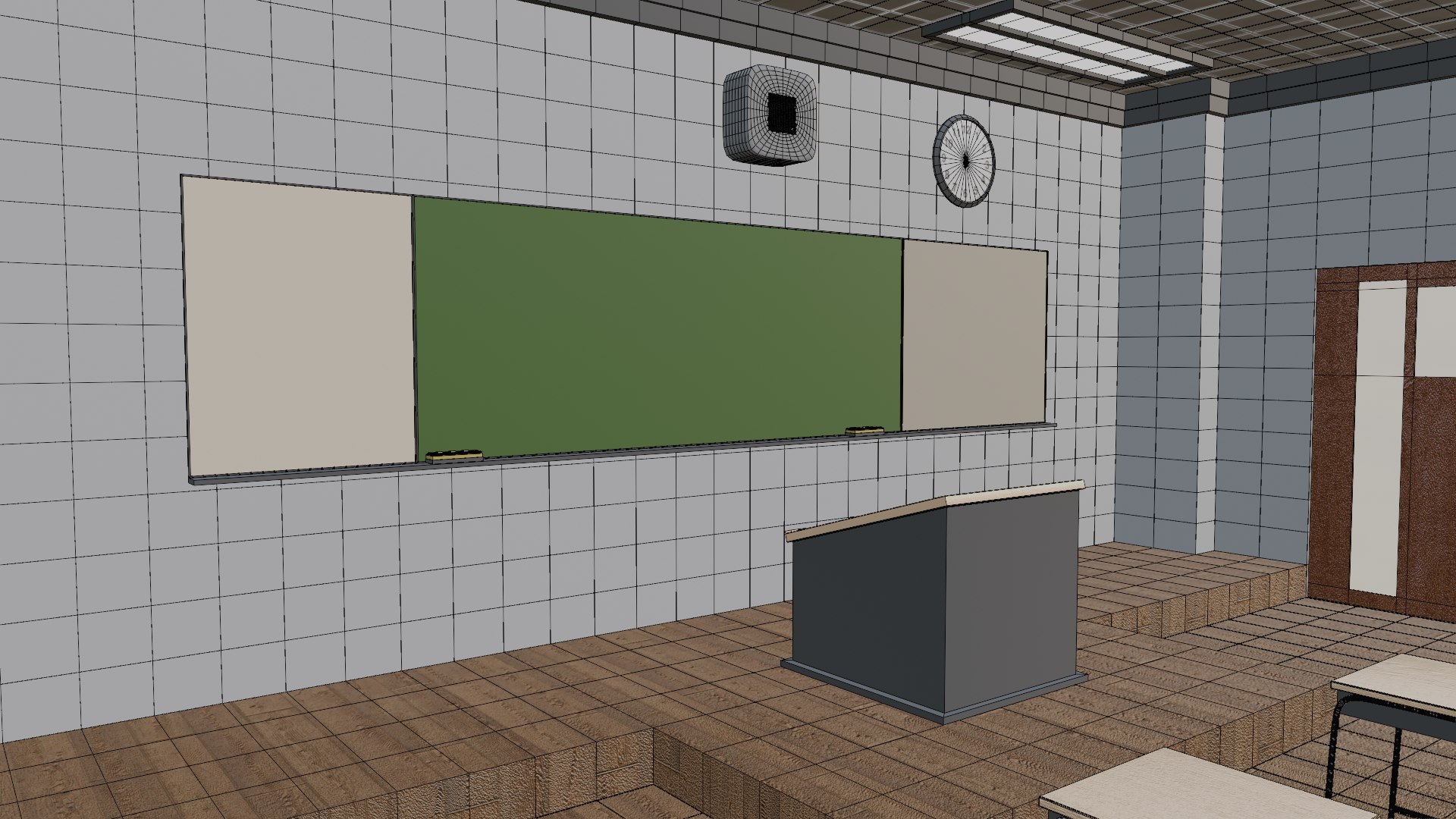 3D Highly Detailed And Realistic 3D Classroom Model - TurboSquid 2371319