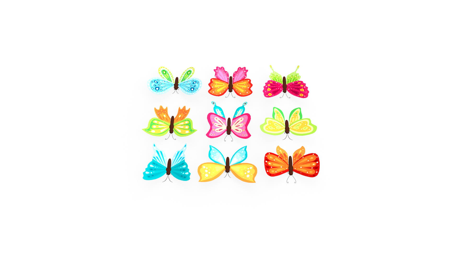 3D Low Poly - Butterfly Wing Flapping Animated Pack 01 Model ...