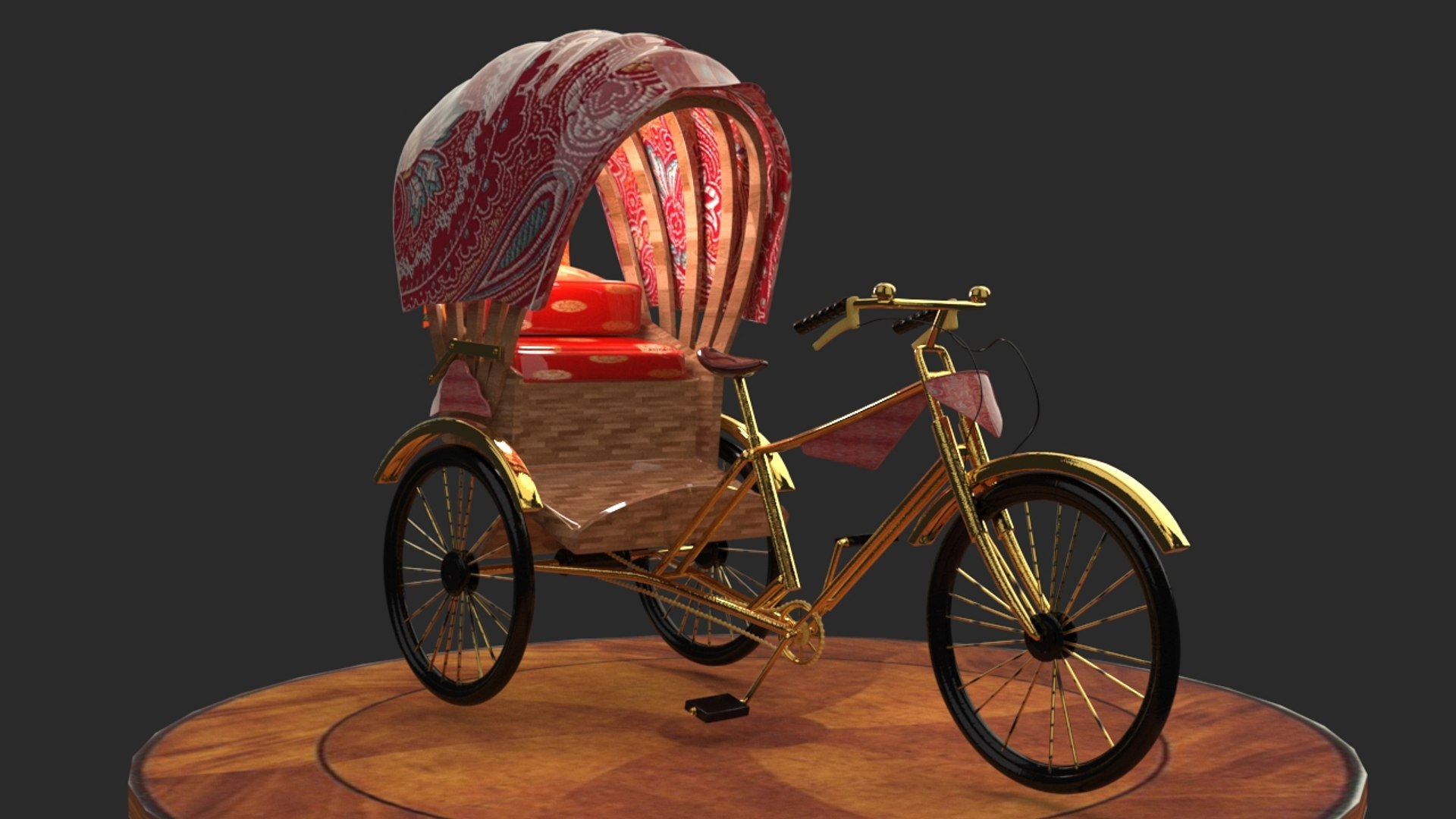 3D Chinese Rickshaw Figure Model - TurboSquid 2325043
