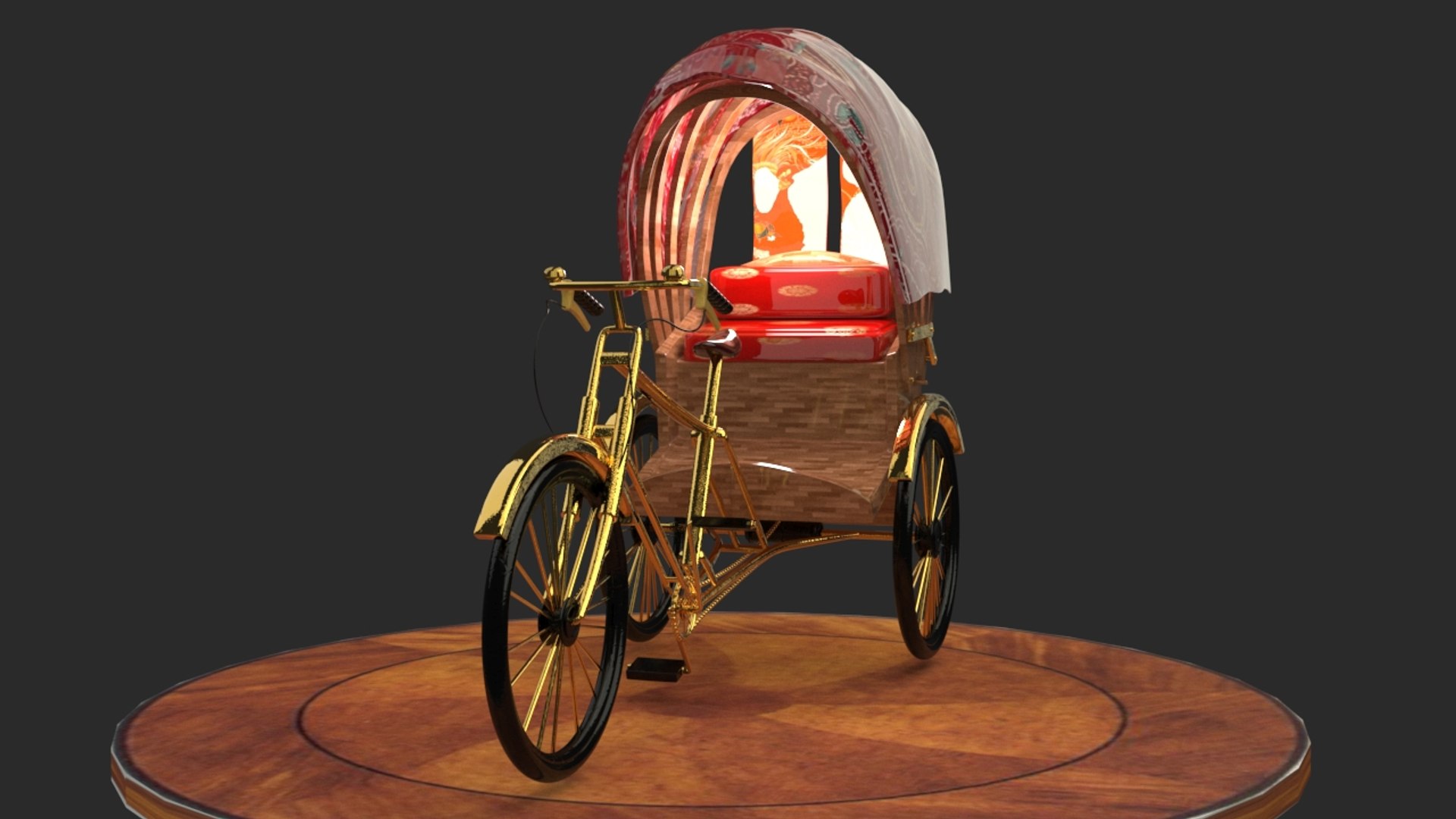 3D Chinese Rickshaw Figure Model - TurboSquid 2325043