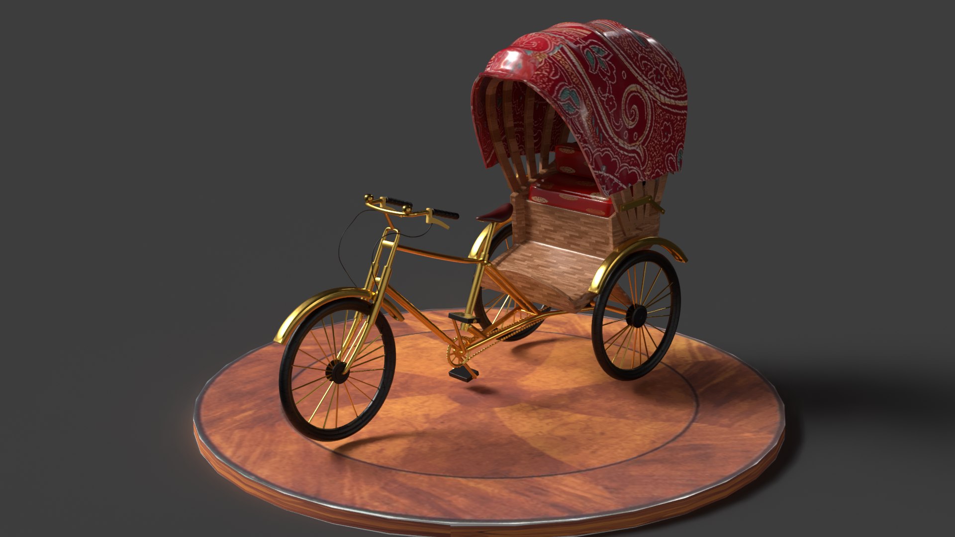 3D Chinese Rickshaw Figure Model - TurboSquid 2325043