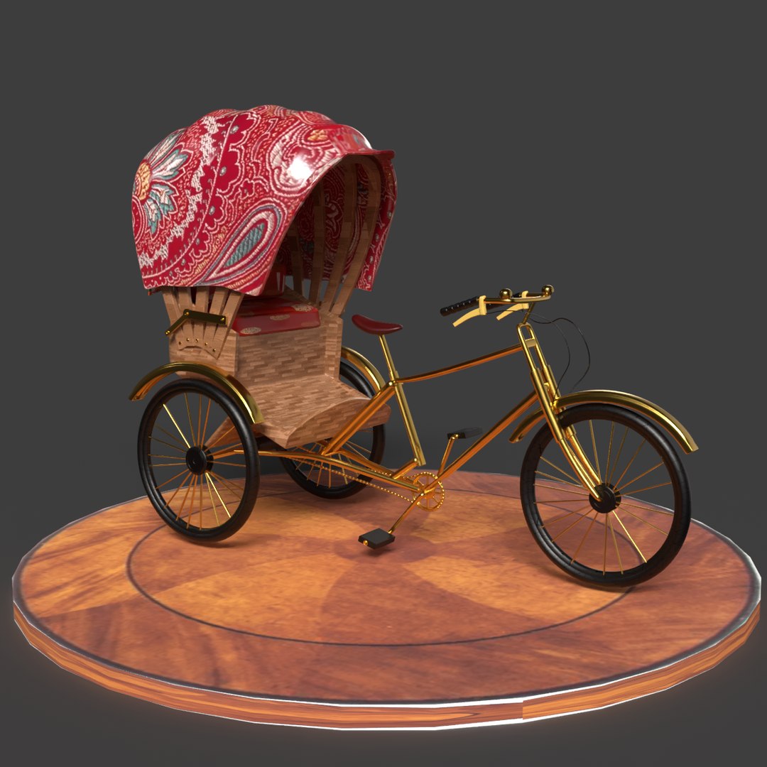 3D Chinese Rickshaw Figure Model - TurboSquid 2325043