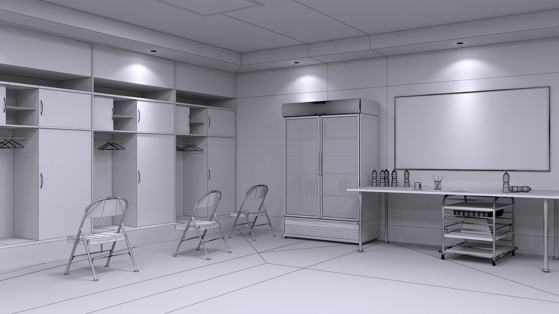 Locker Room 2 - Blue 3D - TurboSquid 1913556