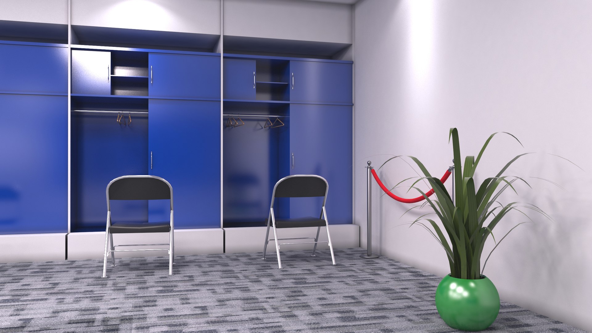 Locker Room 2 - Blue 3D - TurboSquid 1913556