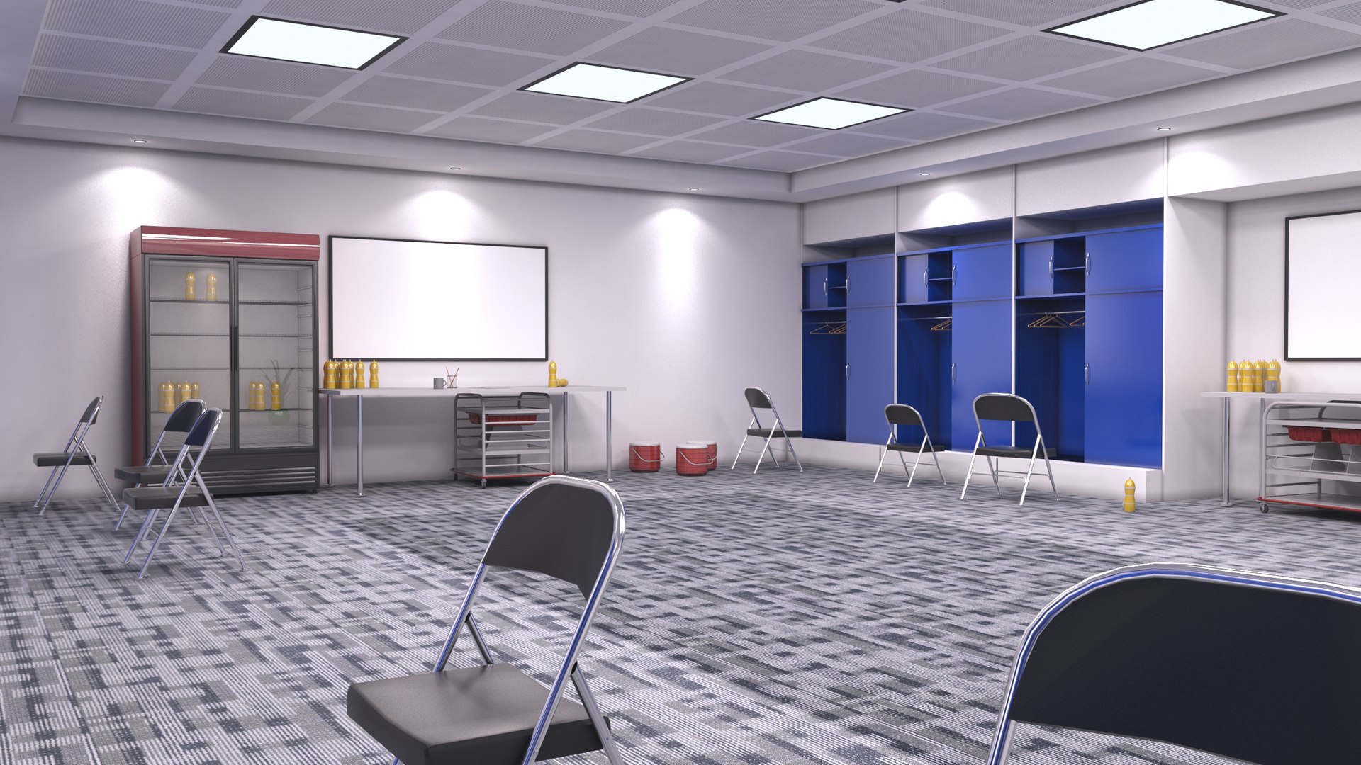 Locker Room 2 - Blue 3D - TurboSquid 1913556