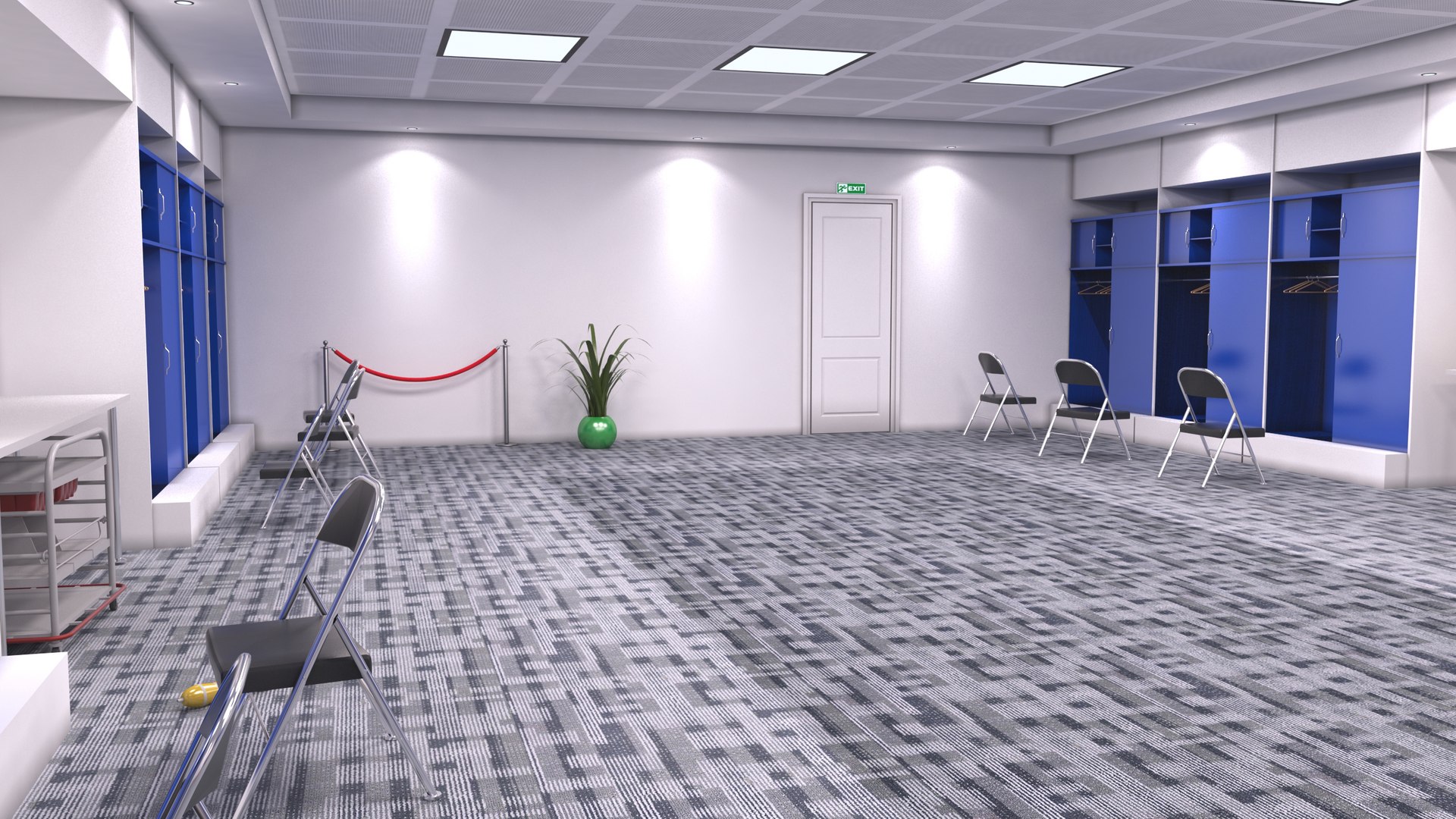Locker Room 2 - Blue 3D - TurboSquid 1913556