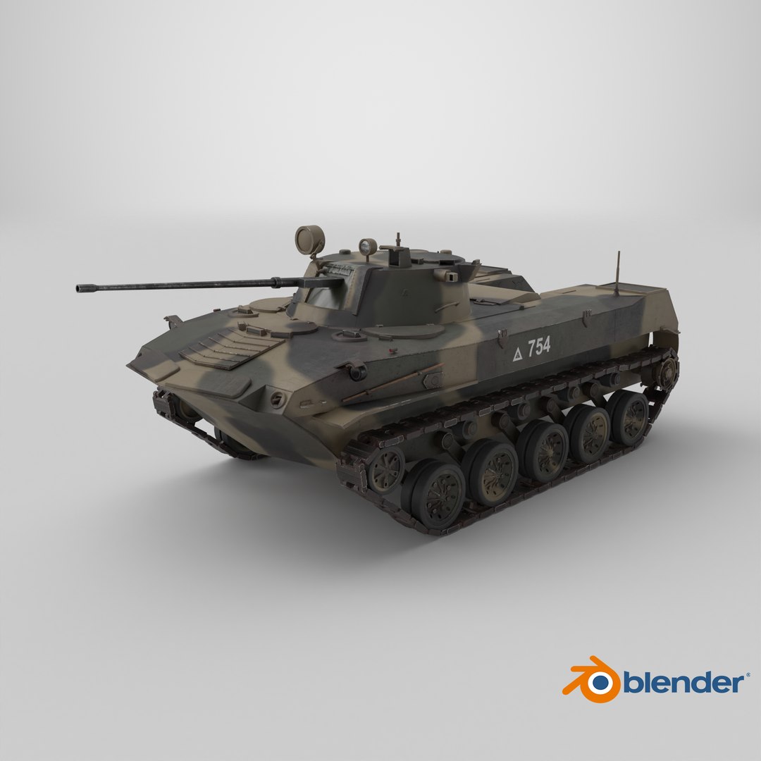 BMD-2 Low Poly Camo Model - TurboSquid 2173882