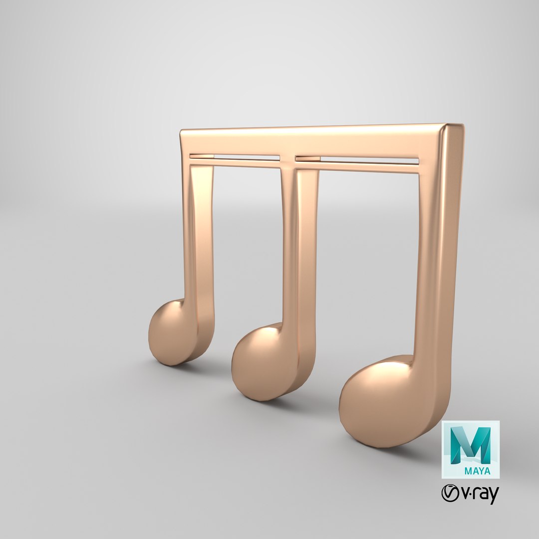 Quaver Combination Note 3D Model - TurboSquid 2019574