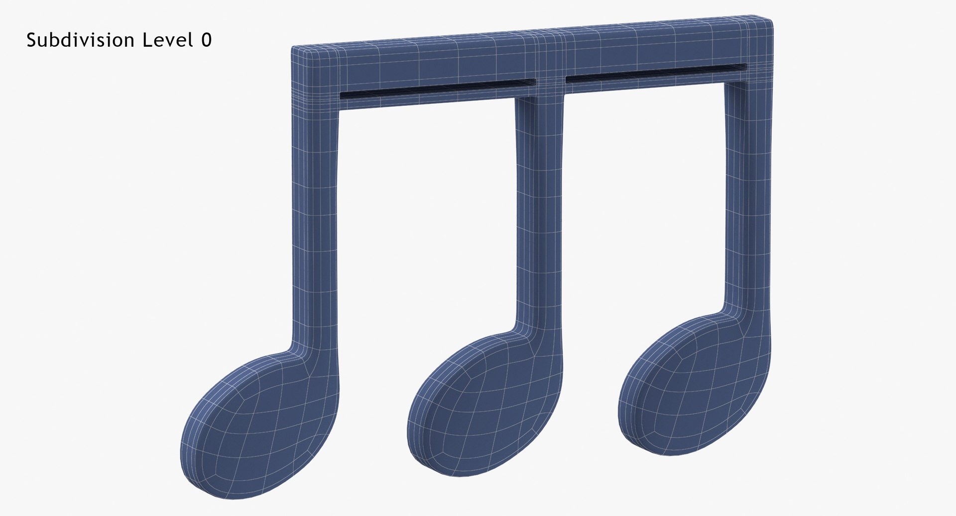 Quaver Combination Note 3D Model - TurboSquid 2019574