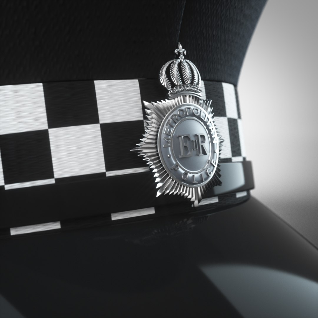 3d Uk Police Hat Model