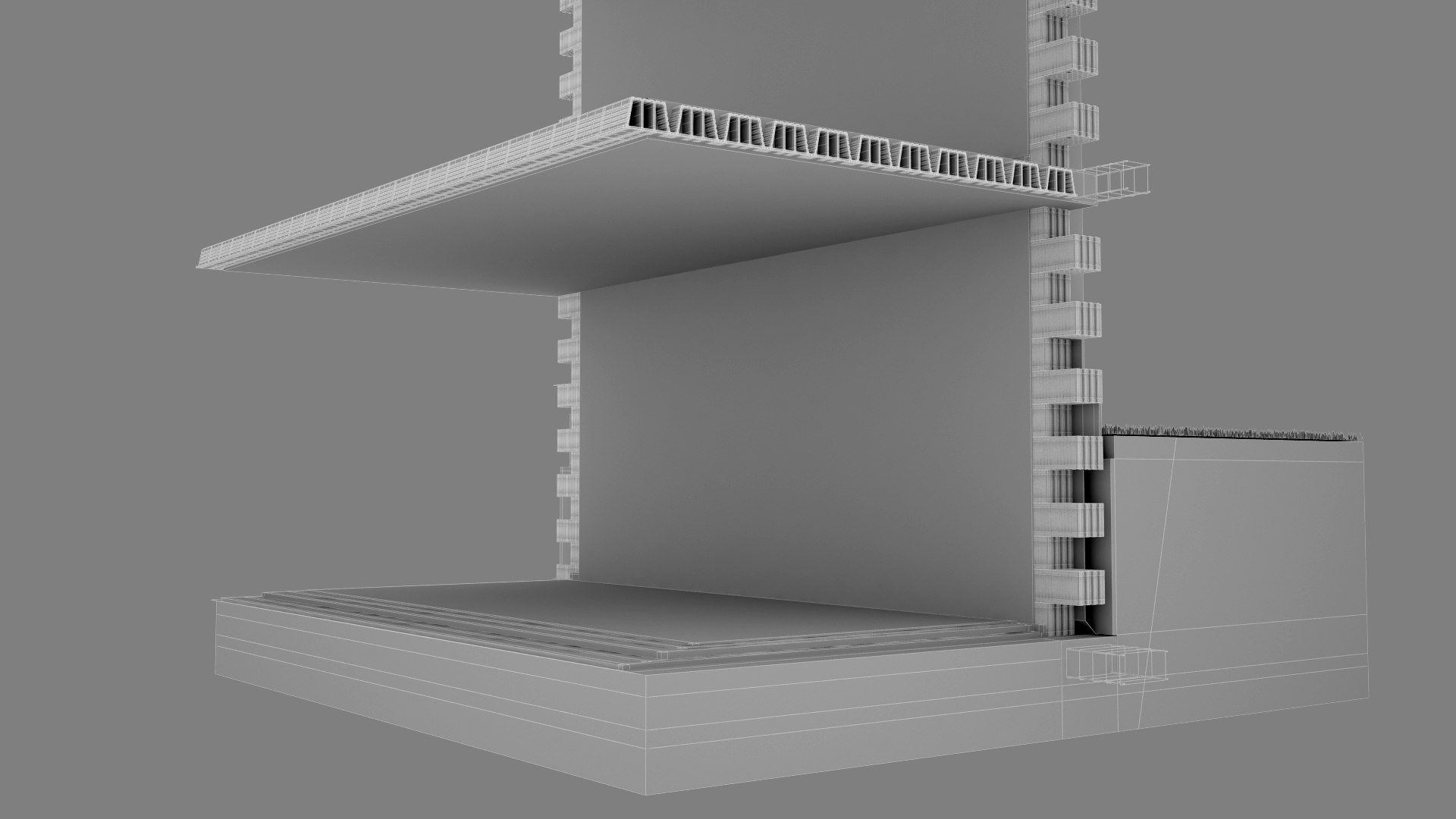 Wall Section With Solar Panels 3D Model - TurboSquid 1836818