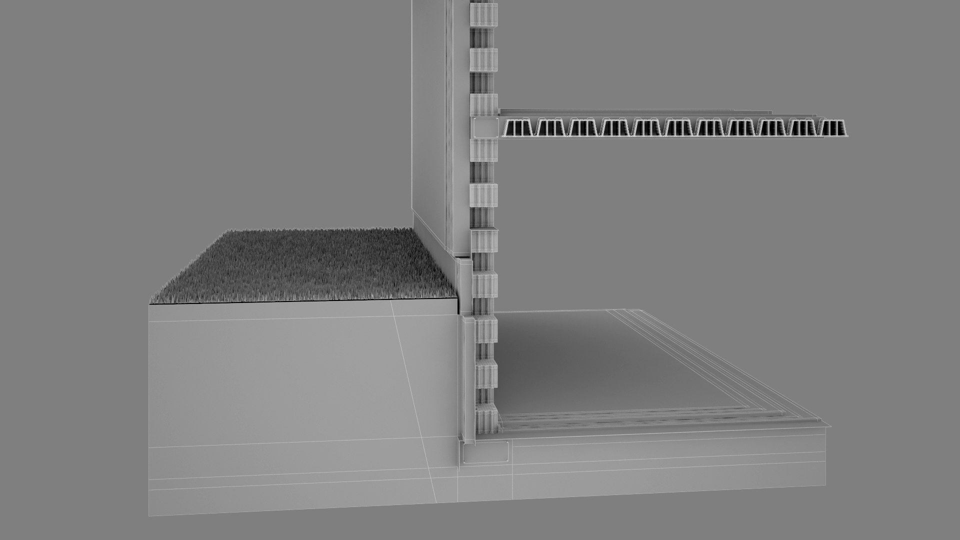 Wall Section With Solar Panels 3D Model - TurboSquid 1836818