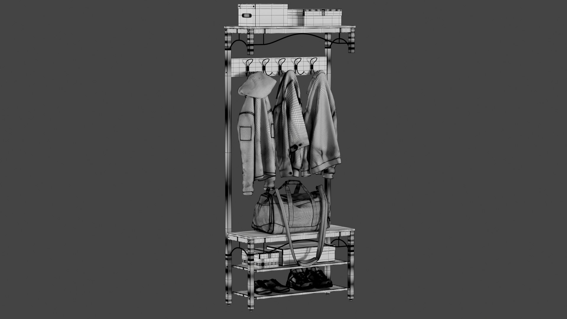 3D Base Mesh Rail Coat Model - TurboSquid 1581911