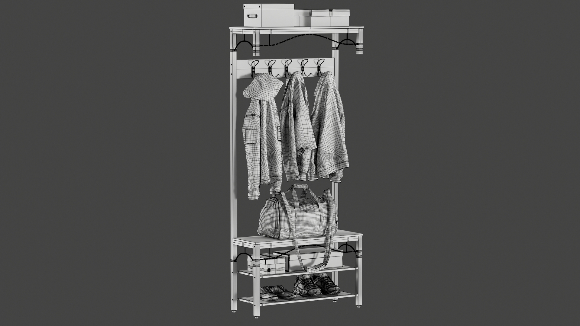 3D Base Mesh Rail Coat Model - TurboSquid 1581911