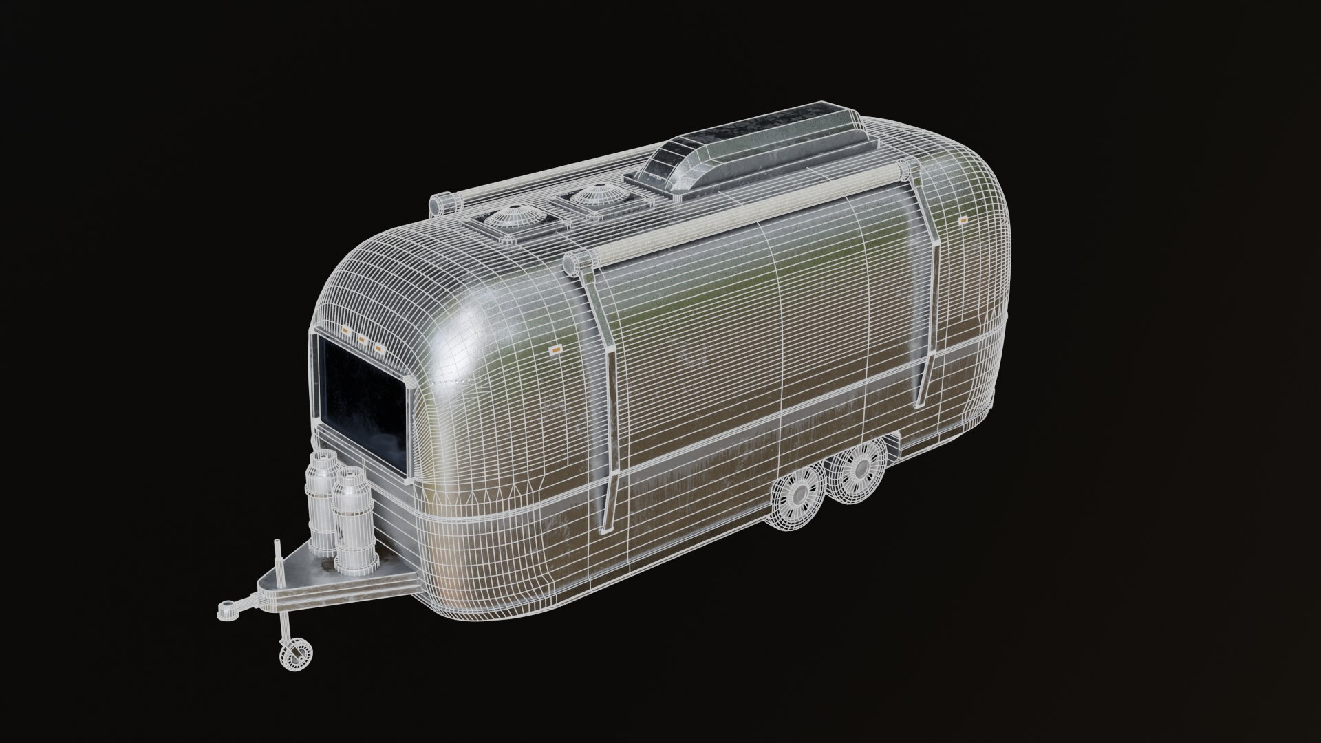 Dirty Apocalyptic Airstream Camper 3D Model - TurboSquid 1951284