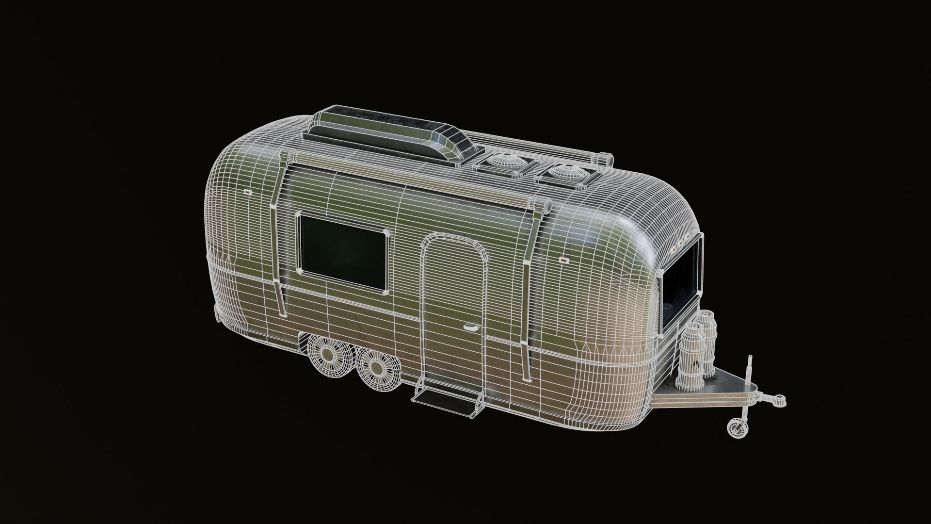 Dirty Apocalyptic Airstream Camper 3D Model - TurboSquid 1951284