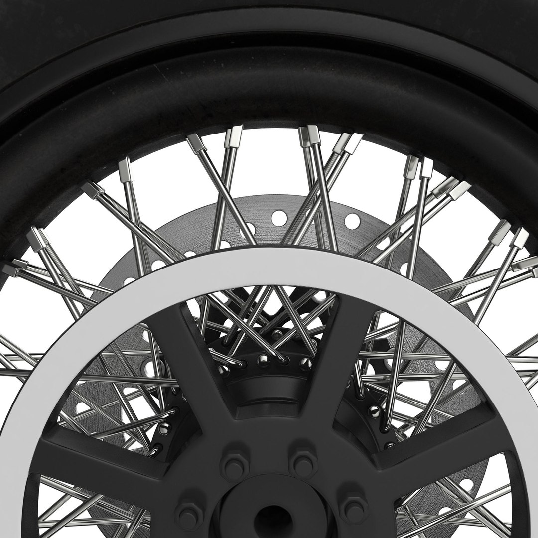 3d motorcycle wheel model
