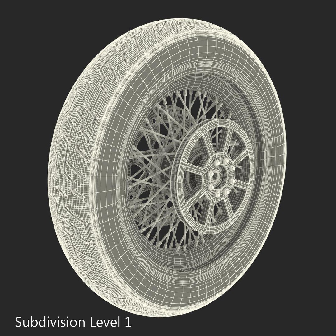3d motorcycle wheel model