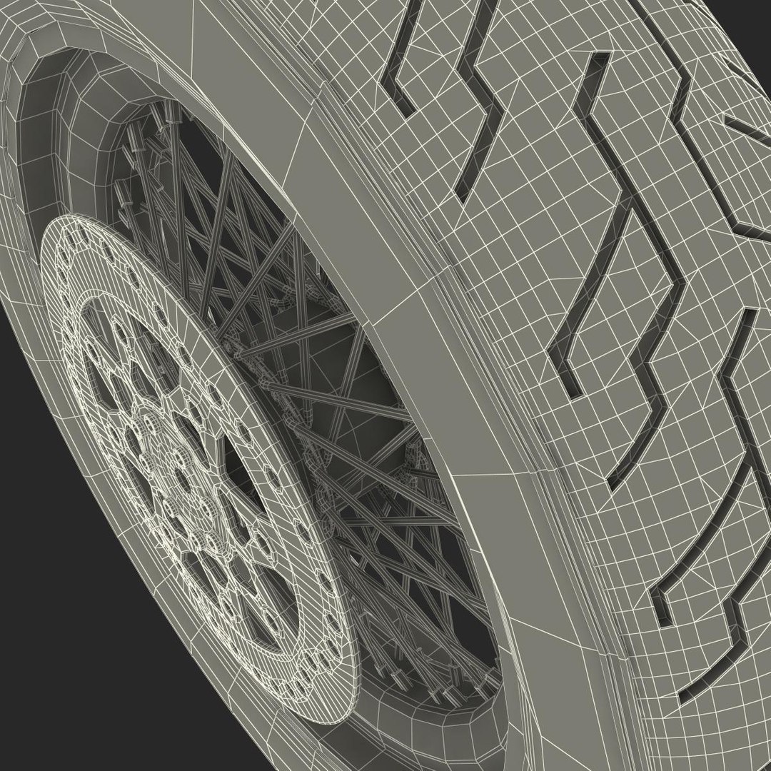 3d motorcycle wheel model