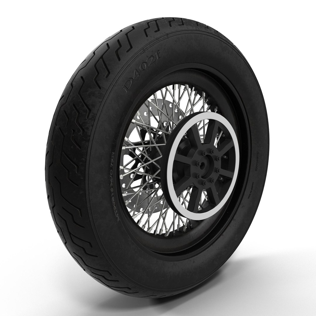 3d motorcycle wheel model