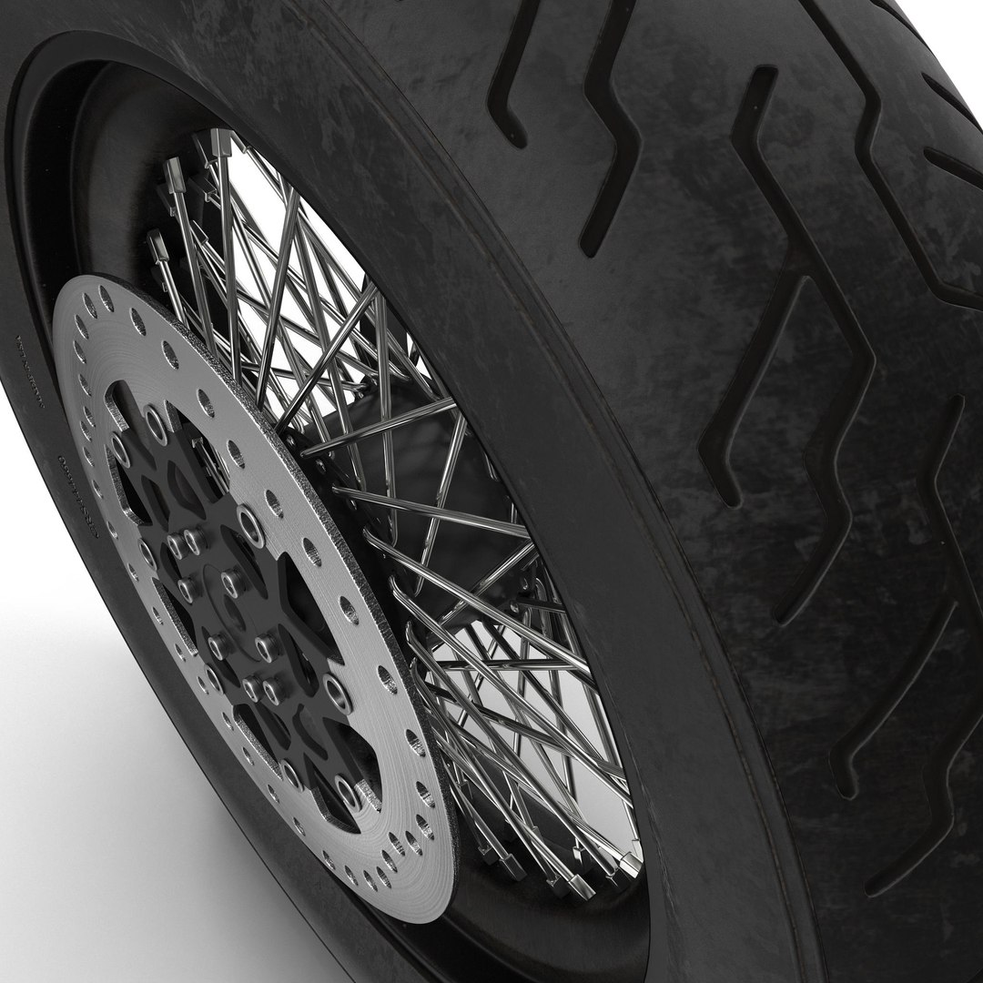 3d motorcycle wheel model